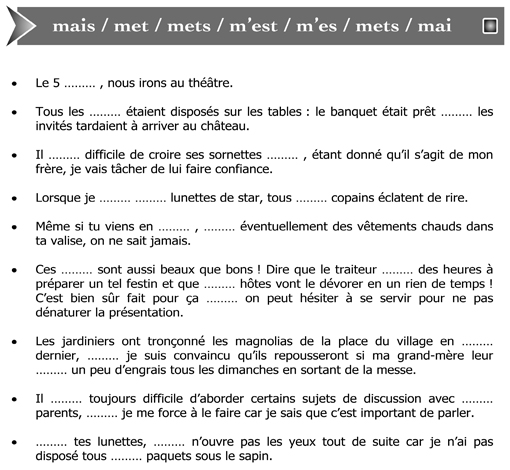 PDF exercice homophone mais mes met mets m'est PDF Télécharger Download